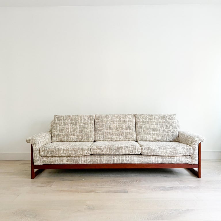 Mid-Century Swedish Teak Sofa by Folke Ohlsson for DUX, New Upholstery ...