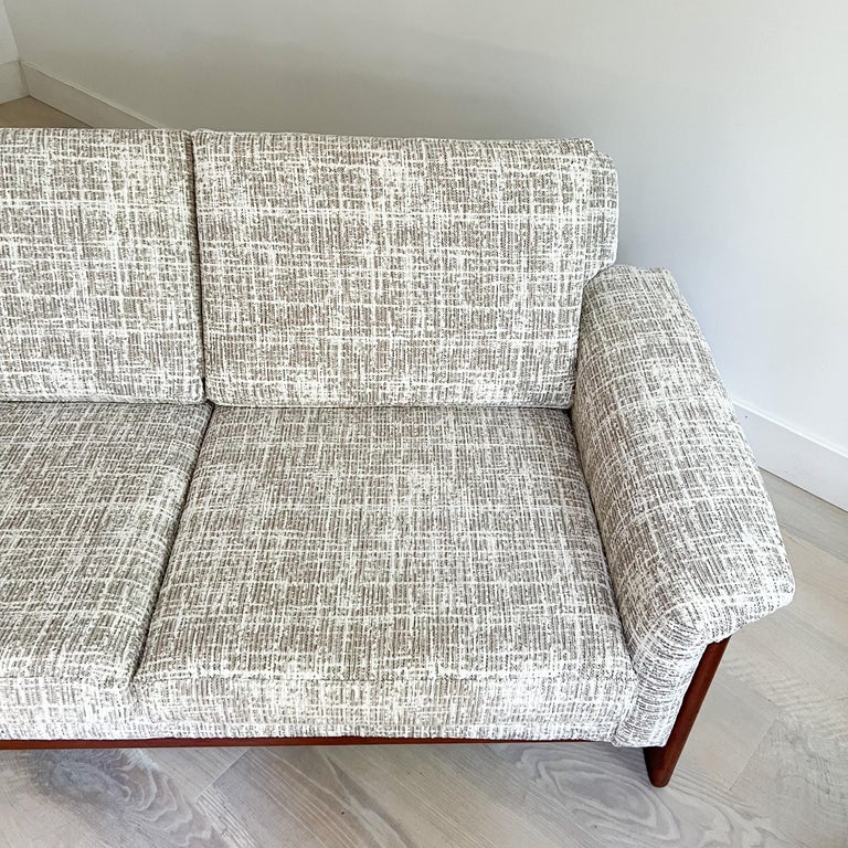 Mid-Century Swedish Teak Sofa by Folke Ohlsson for DUX, New Upholstery ...