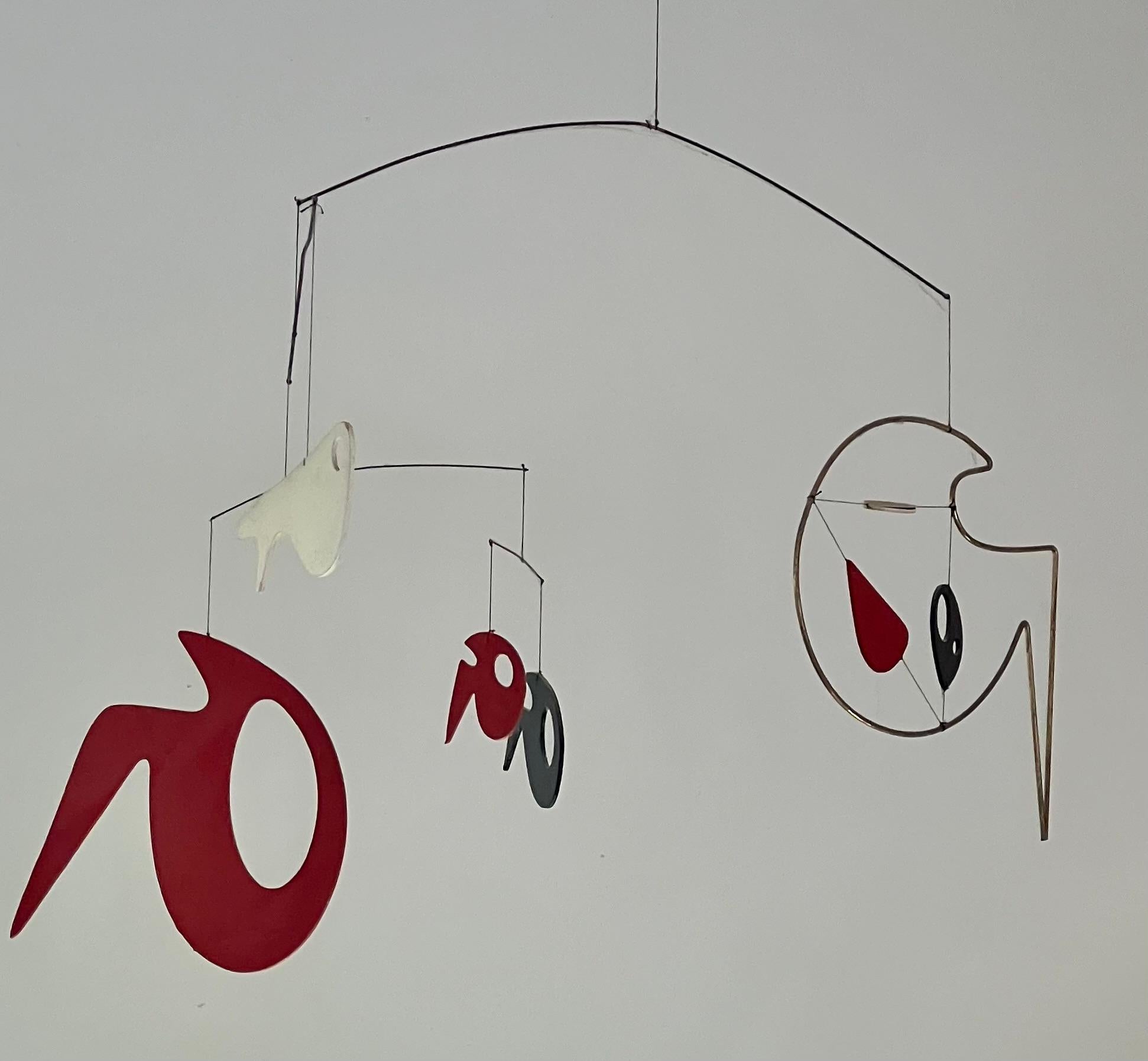 Mid-Century Swimming Fish Hanging Mobile For Sale at 1stDibs