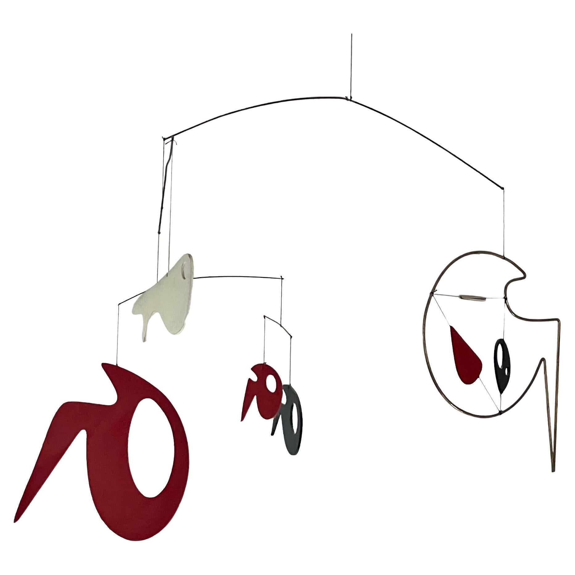 Mid-Century Swimming Fish Hanging Mobile For Sale at 1stDibs