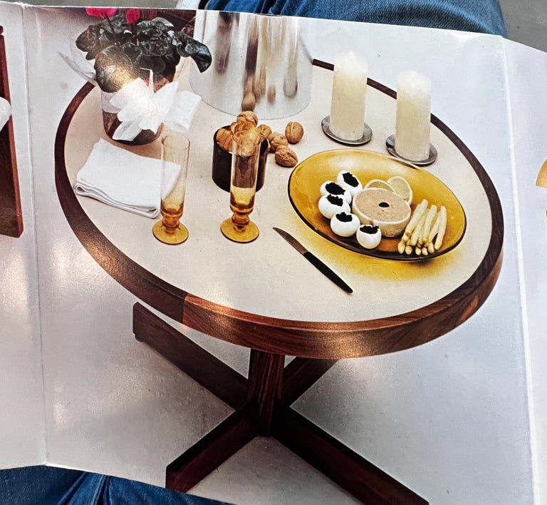 Brazilian Modern Cocktail Table in Hardwood and White top by Jorge ...