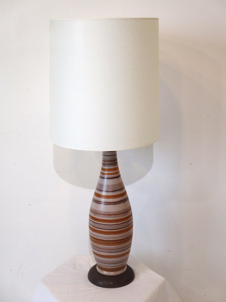 Midcentury Table Lamp in the Style of Bitossi For Sale at 1stDibs