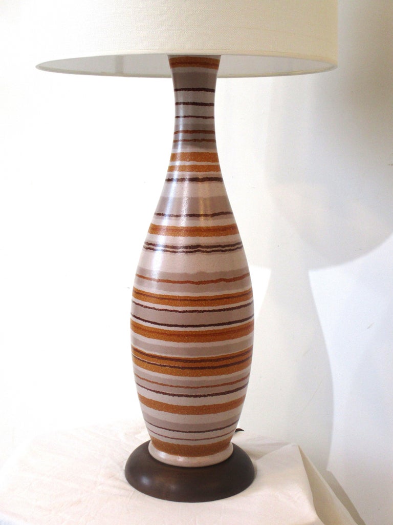 Midcentury Table Lamp in the Style of Bitossi For Sale at 1stDibs