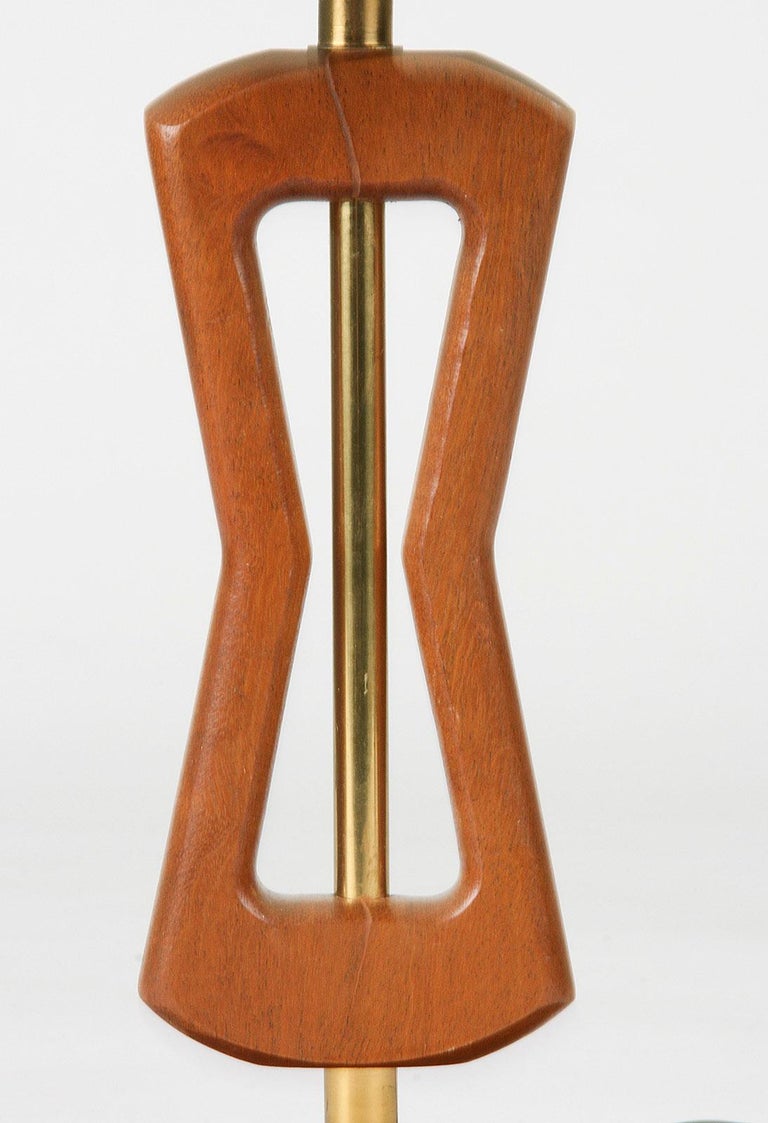 Midcentury Table Lamp with Diamonds Lattice Pattern Copper Shade at 1stDibs