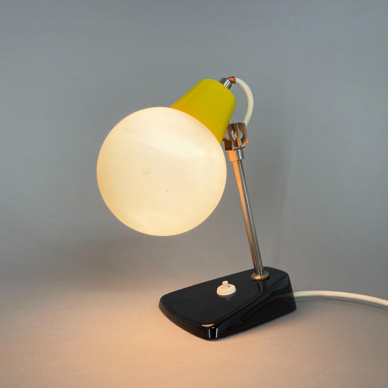 Mid-Century Table or Bedside Lamp with Ceramic Base by Ditmar Urbach ...