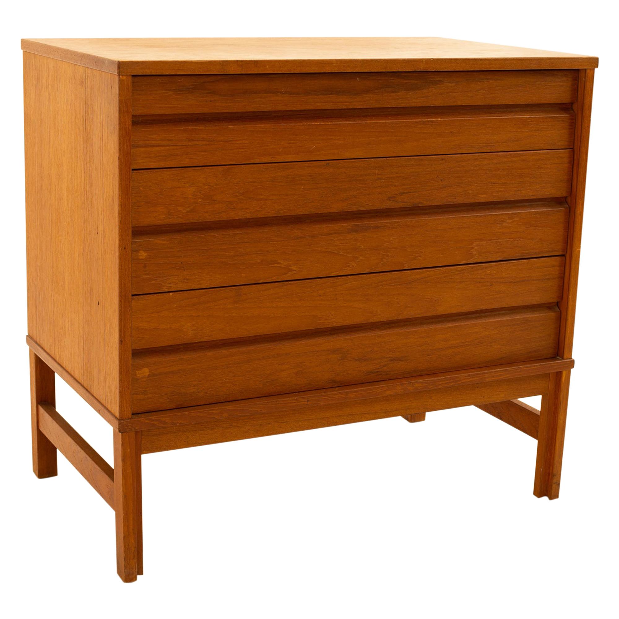 Teak 6-Drawer Low Dresser at 1stDibs
