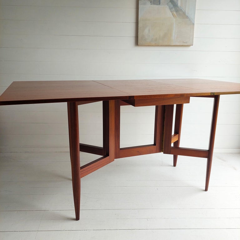 Mid Century teak and afromosia gateleg Danish dining table, George ...