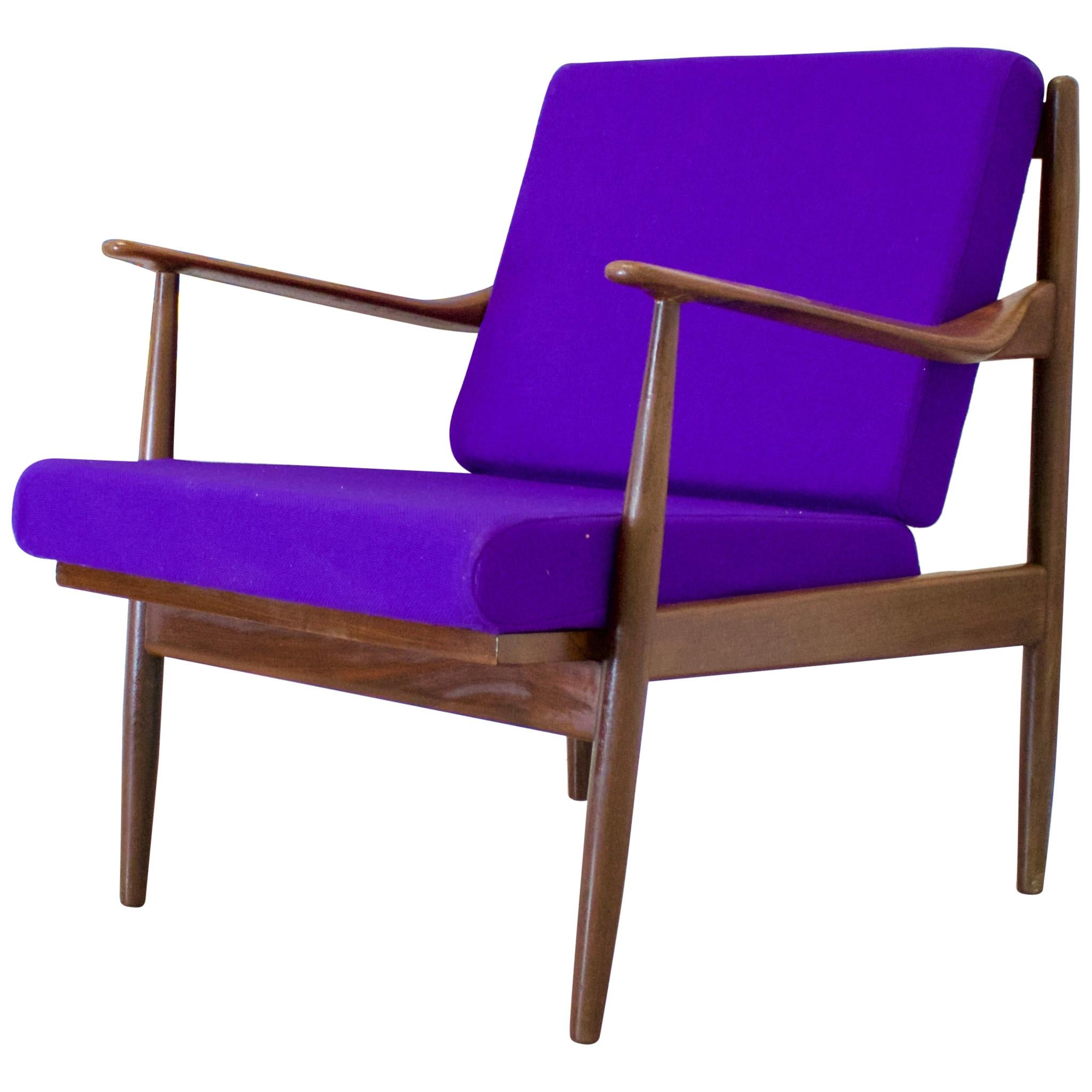 Midcentury Teak Danish Arm Chair at 1stDibs