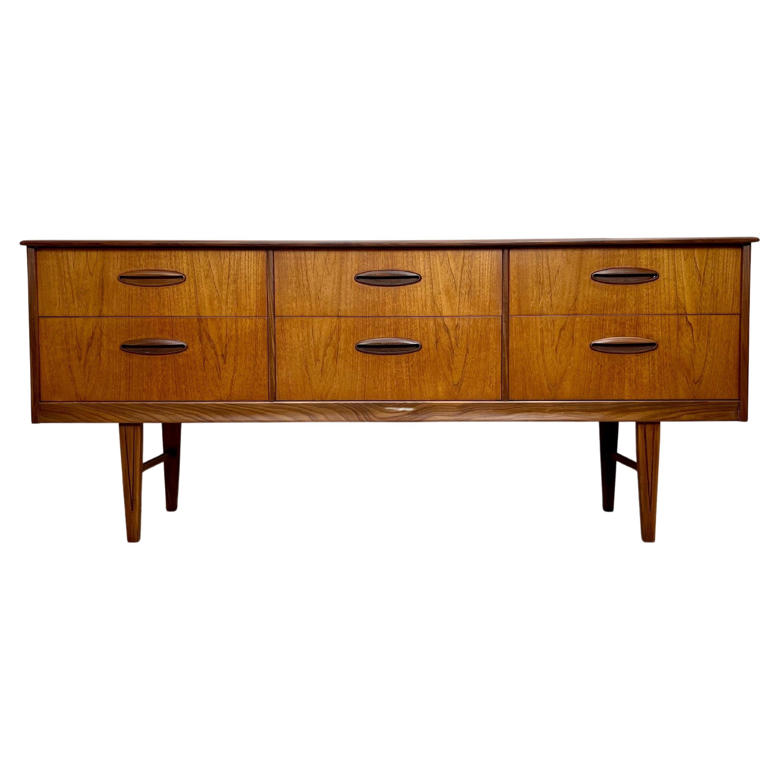 Rosewood and Teak Italian Chest of Drawers For Sale at 1stDibs