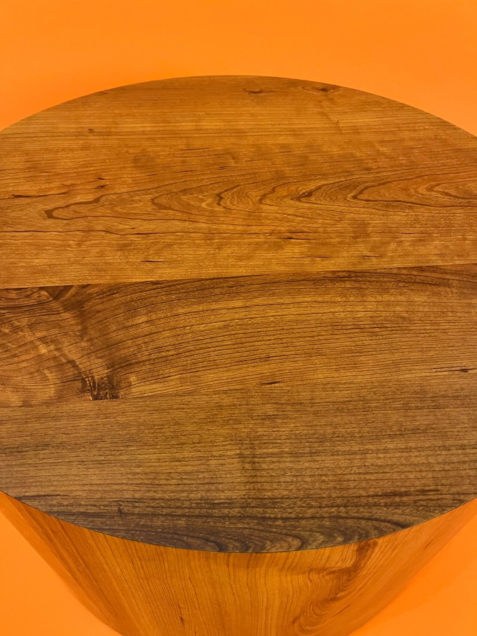 Midcentury Teak Circle Drum Shaped Coffee Table End Table 1970s circa ...