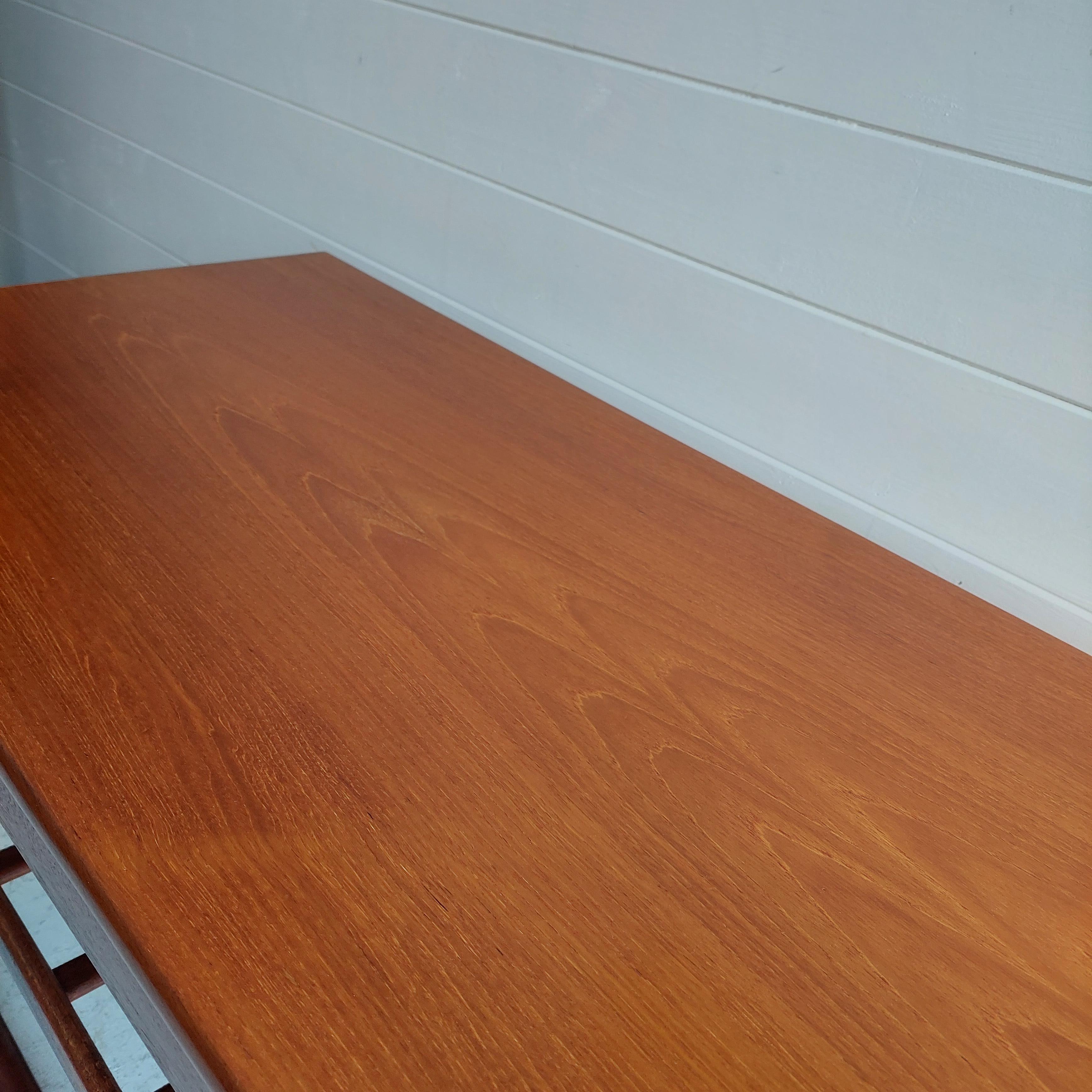 Mid Century Teak Coffee Table By Beithcraft Magazine Ladder Shelf ...