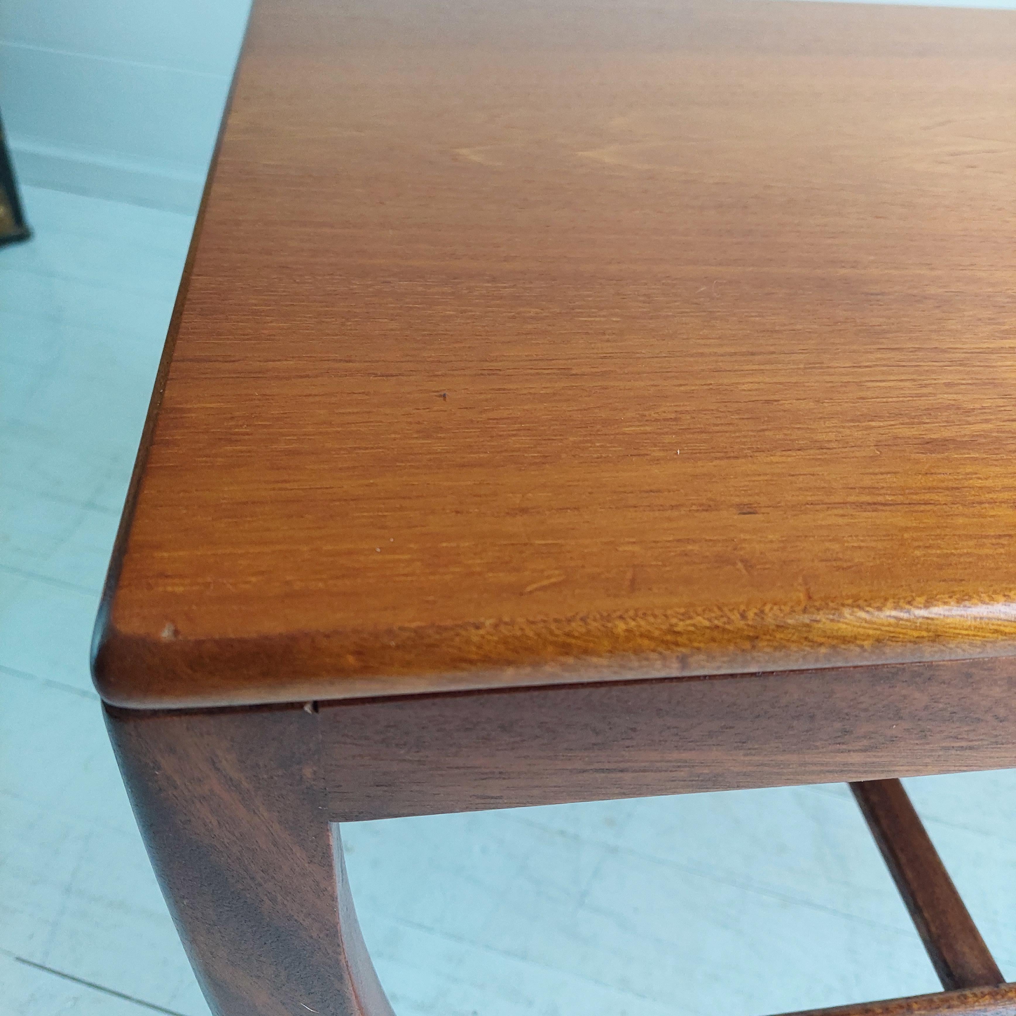 Mid Century Teak Coffee Table By Beithcraft Magazine Ladder Shelf ...