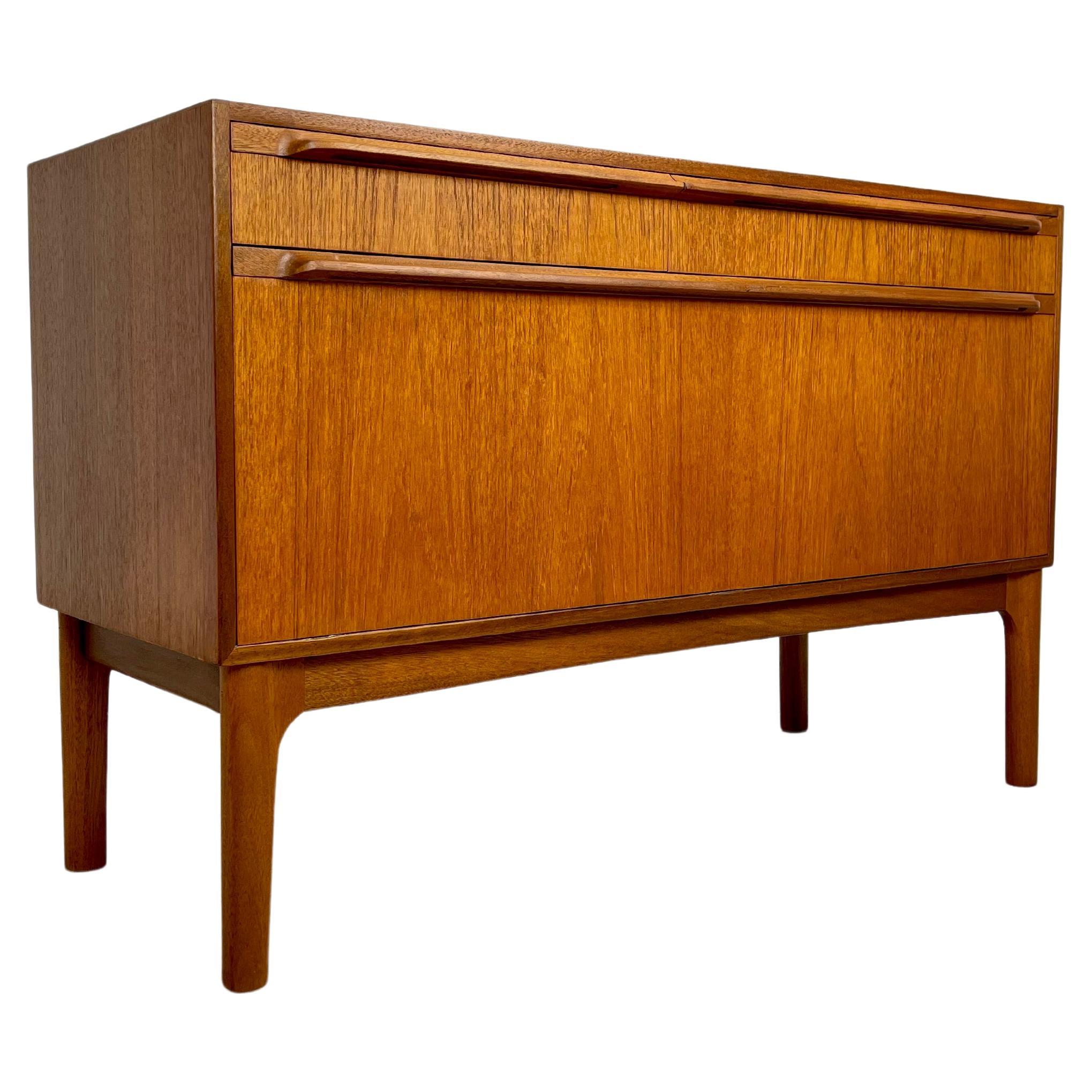 Mid Century Teak Compact Sideboard For Sale at 1stDibs