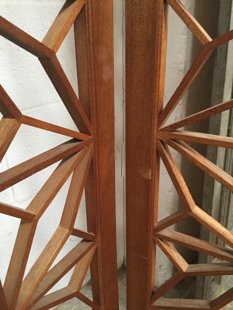 Midcentury Teak Cut-Out Room Divider / Screen at 1stDibs | teak room ...