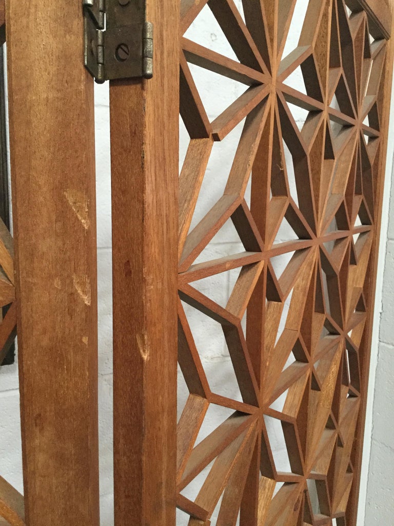 Midcentury Teak Cut-Out Room Divider / Screen at 1stDibs | teak room ...