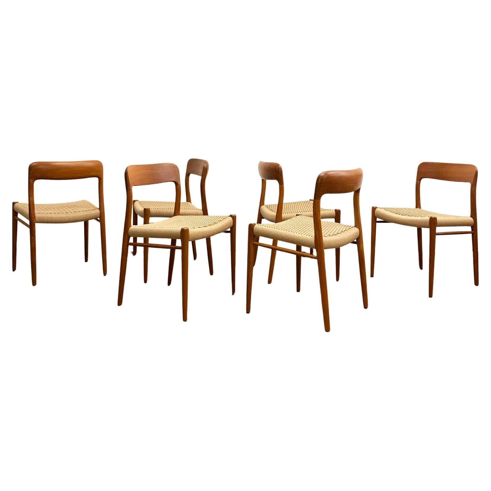 Mid-Century Teak Dining or Side Chair #75 by Niels O. Møller for J. L ...