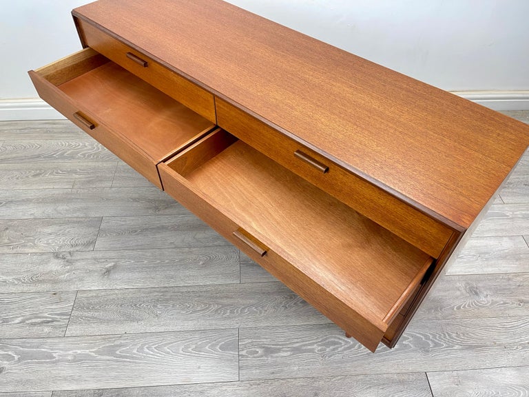 Midcentury Teak Double Chest of Drawers For Sale at 1stDibs