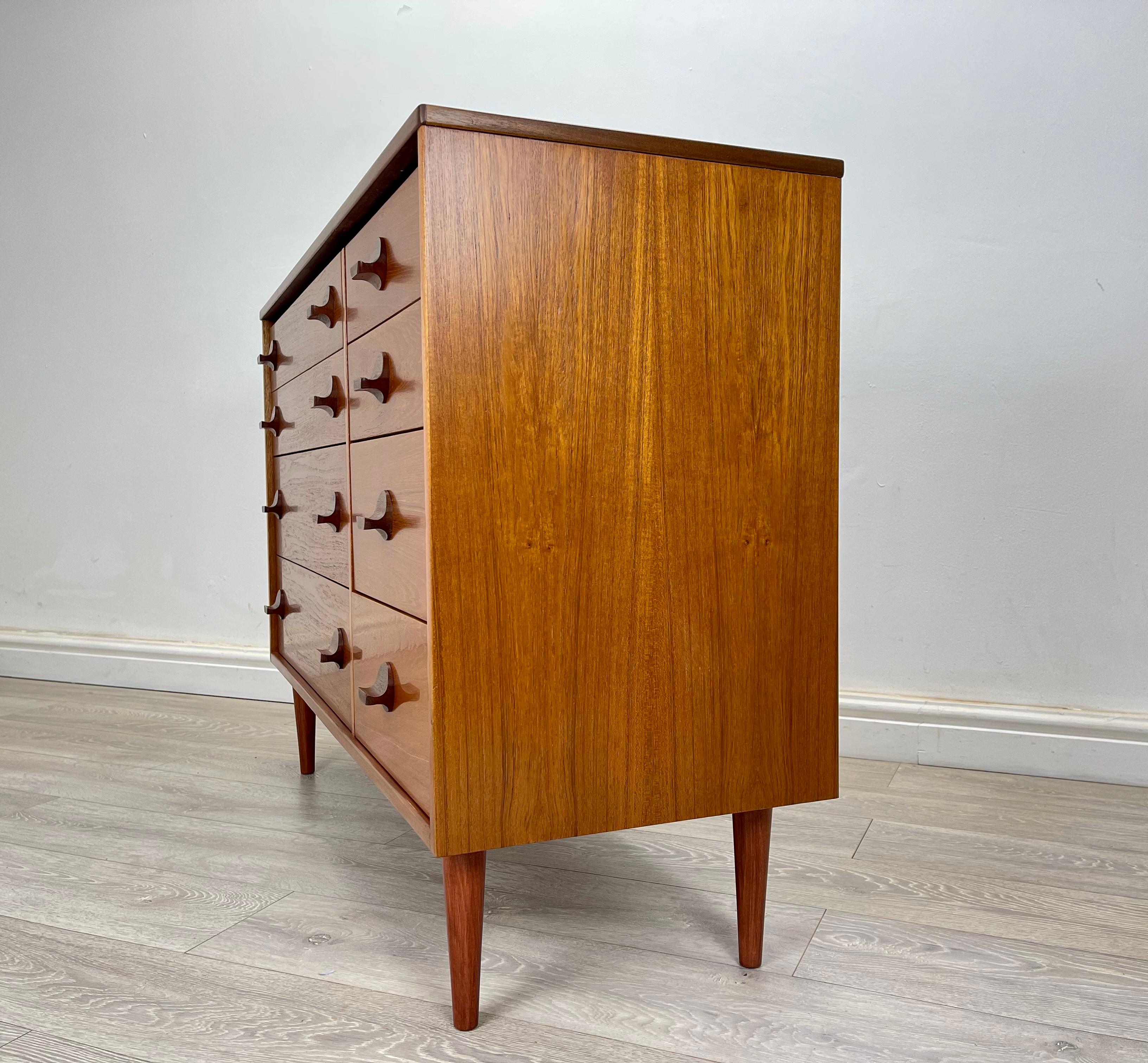 Midcentury Teak Double Chest of Drawers at 1stDibs