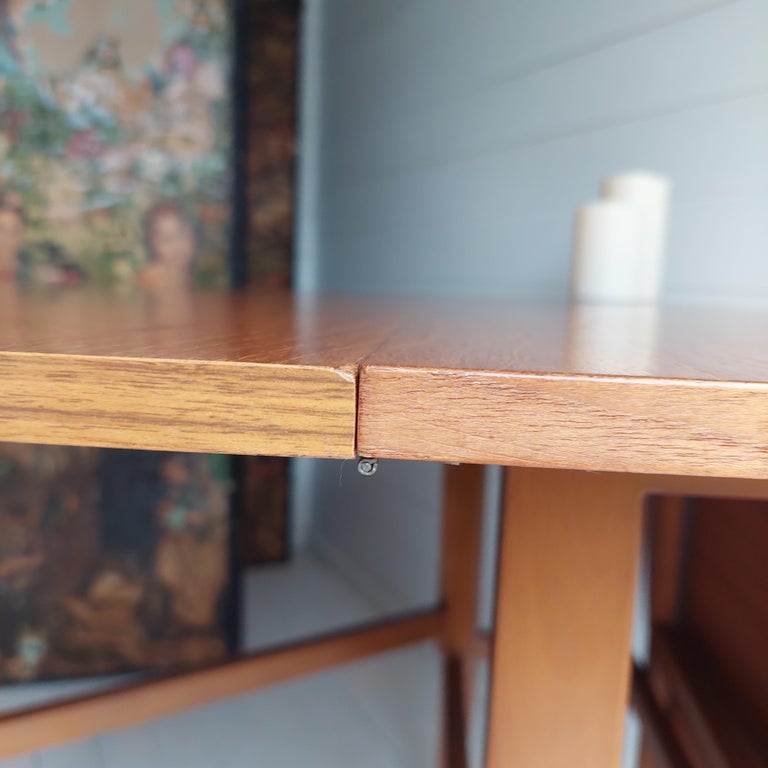 Mid Century Teak Extending Drop Leaf Gate Leg Dining Table 1960s at 1stDibs