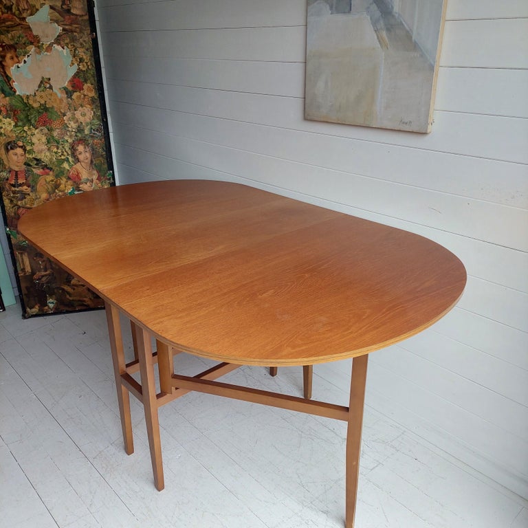Mid Century Teak Extending Drop Leaf Gate Leg Dining Table 1960s at 1stDibs
