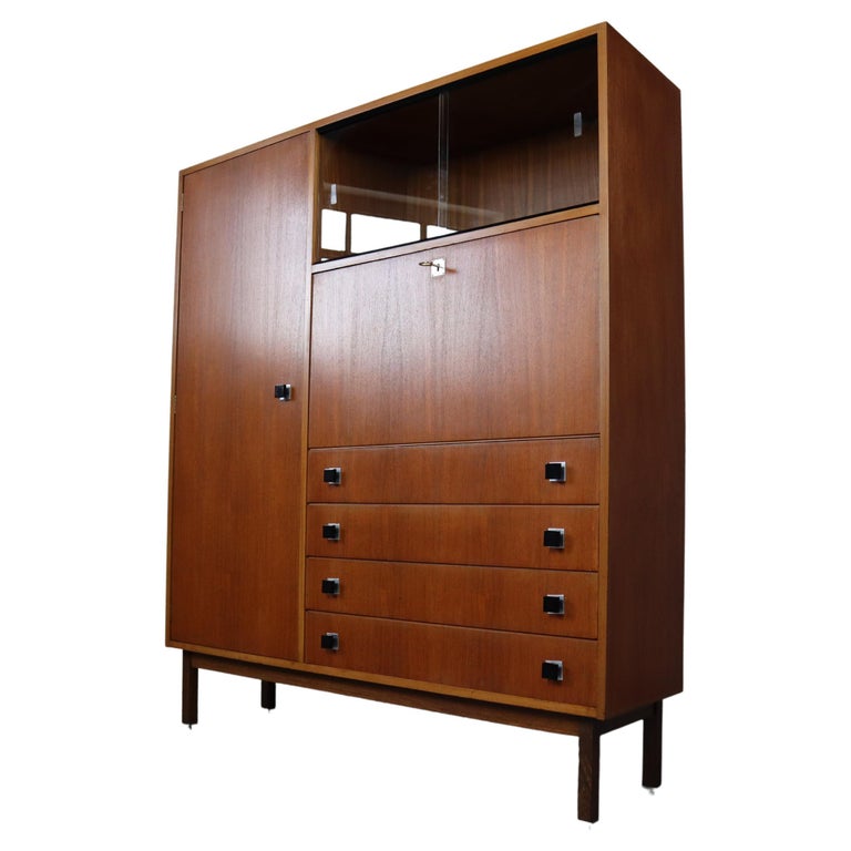Mid-Century Teak Highboard from Combineurop, Belgium, 1960's For Sale ...