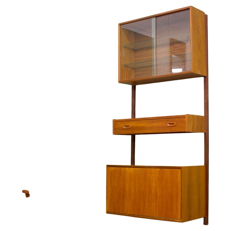 Midcentury Teak Modular Wall or Shelving Unit, 1960s For Sale at 1stDibs