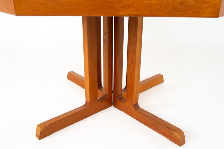 Mid Century Teak Octagonal Dining Table at 1stDibs