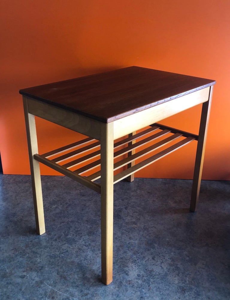 Midcentury Teak One Drawer "Joker" Side Table by Tingstroms For Sale at ...