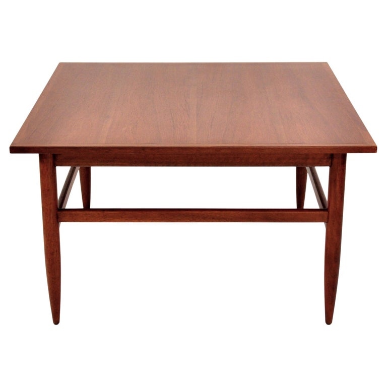 Mid-Century Teak Square Coffee Table at 1stDibs