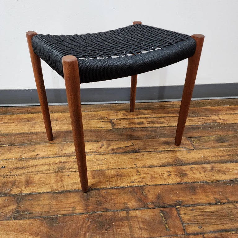 Mid-Century Teak Stool by Niels Moller For Sale at 1stDibs