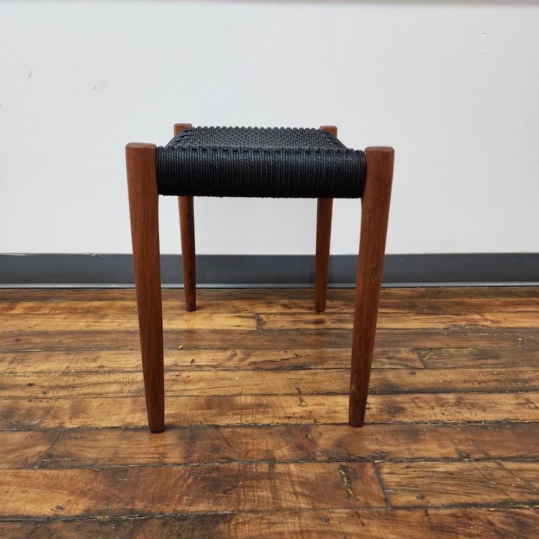 Mid-Century Teak Stool by Niels Moller For Sale at 1stDibs