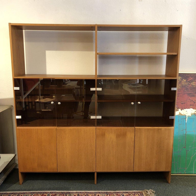 Midcentury Teak Wall Storage Unit For Sale at 1stDibs