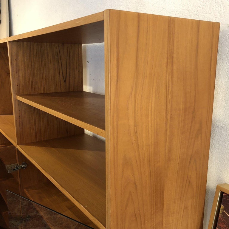 Midcentury Teak Wall Storage Unit For Sale at 1stDibs