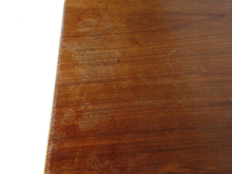 Midcentury Teak Wood Drop-Leaf Dining Table For Sale at 1stDibs