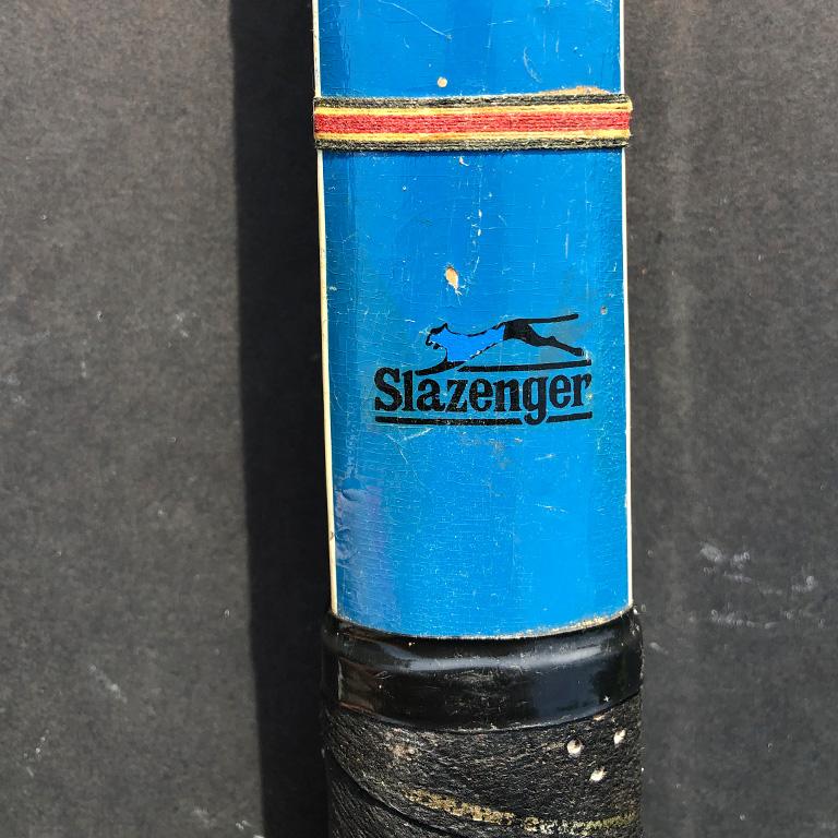 Midcentury Tennis Racket by Slazenger Red White Blue at 1stDibs