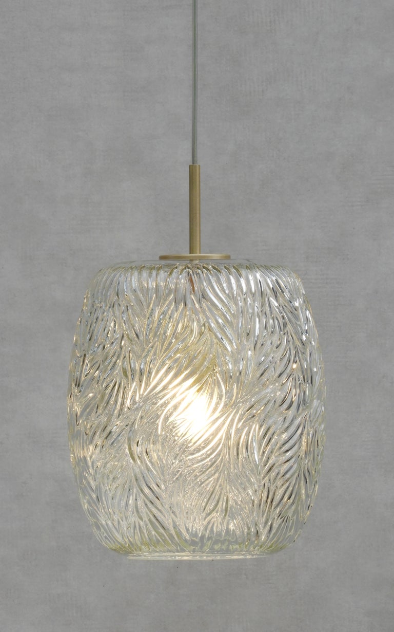 Mid-Century Textured Glass Pendant Light, C1960s, France For Sale at ...