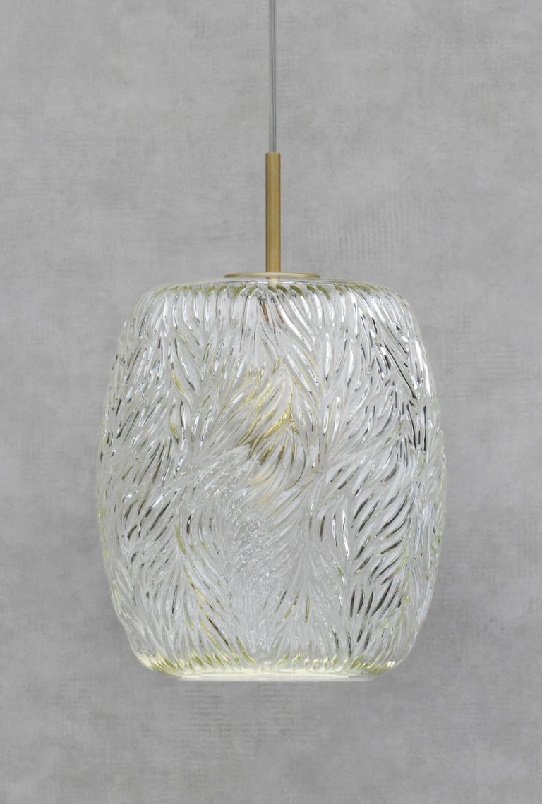 Mid-Century Textured Glass Pendant Light, C1960s, France For Sale at ...