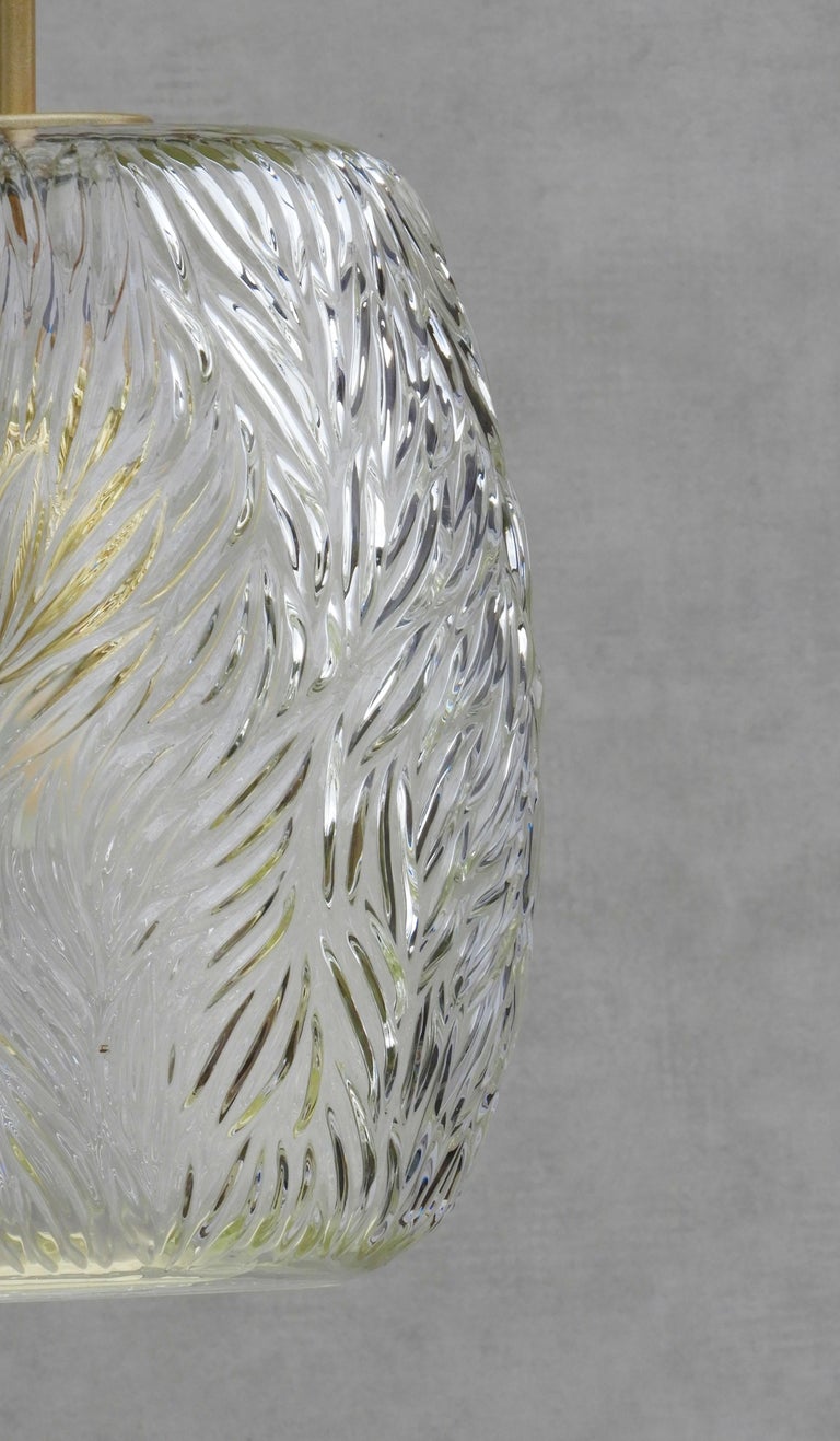 Mid-Century Textured Glass Pendant Light, C1960s, France For Sale at ...