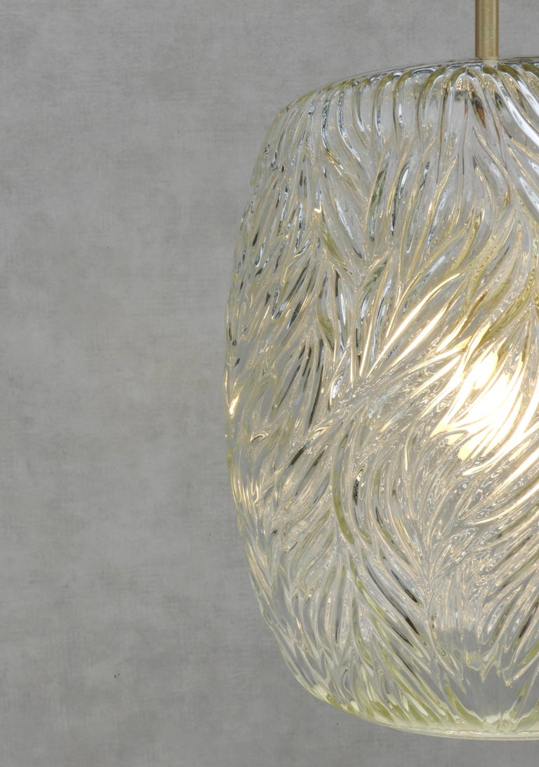 Mid-Century Textured Glass Pendant Light, C1960s, France For Sale at ...