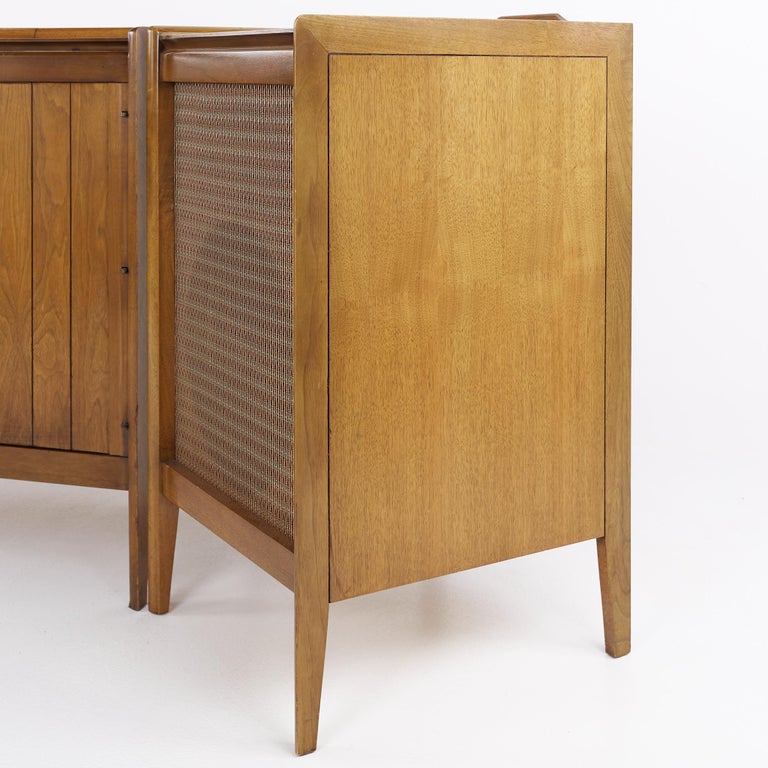 Mid Century Three Piece Stereo Console and Speakers at 1stDibs