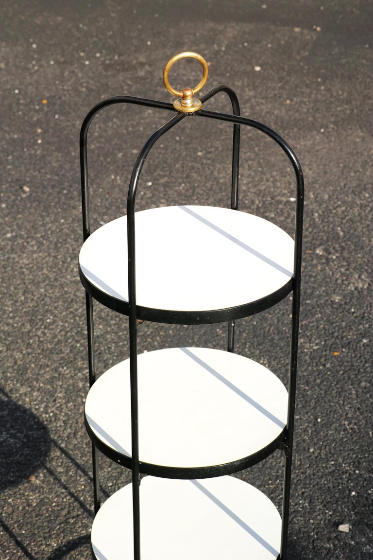 Midcentury Three-Tier Round Etagere For Sale at 1stDibs
