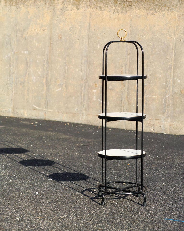 Midcentury Three-Tier Round Etagere For Sale at 1stDibs