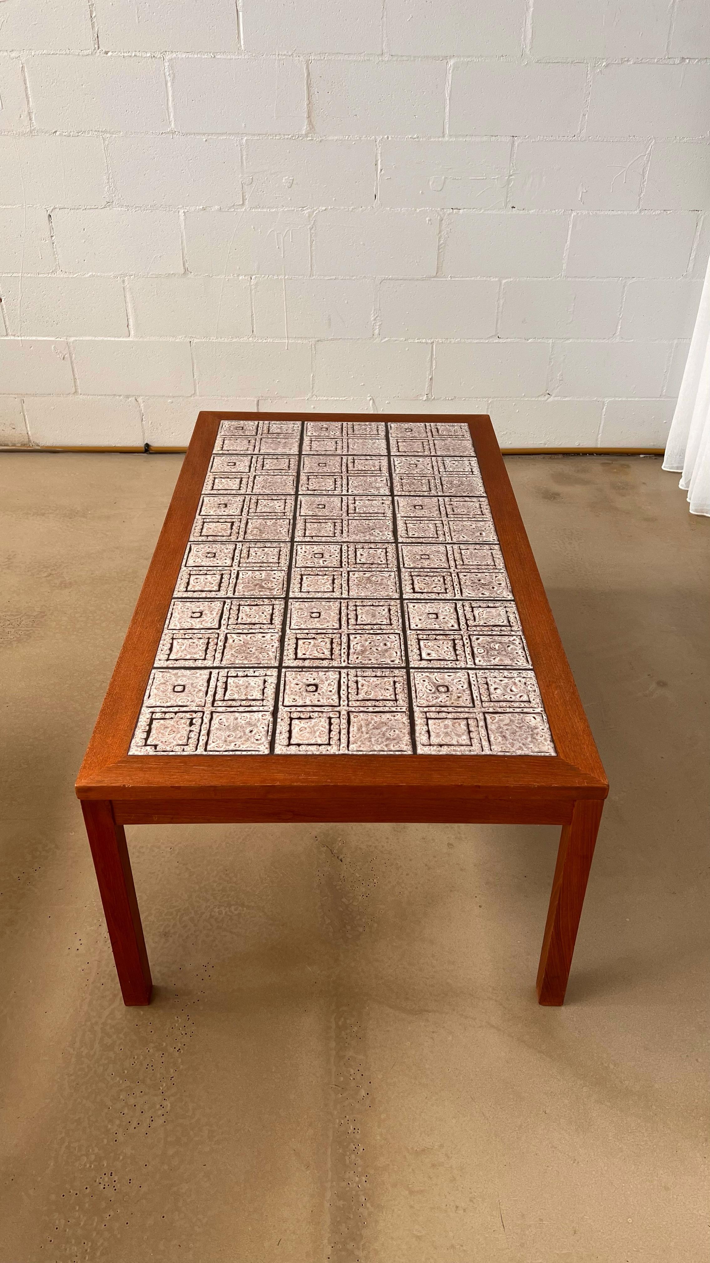 Mid-Century Tiled Coffee Table For Sale at 1stDibs