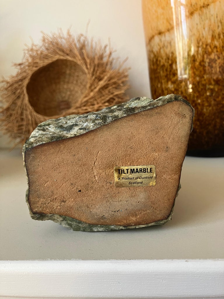 Midcentury Tilt Marble Stone Table Lamp Scottish For Sale at 1stDibs