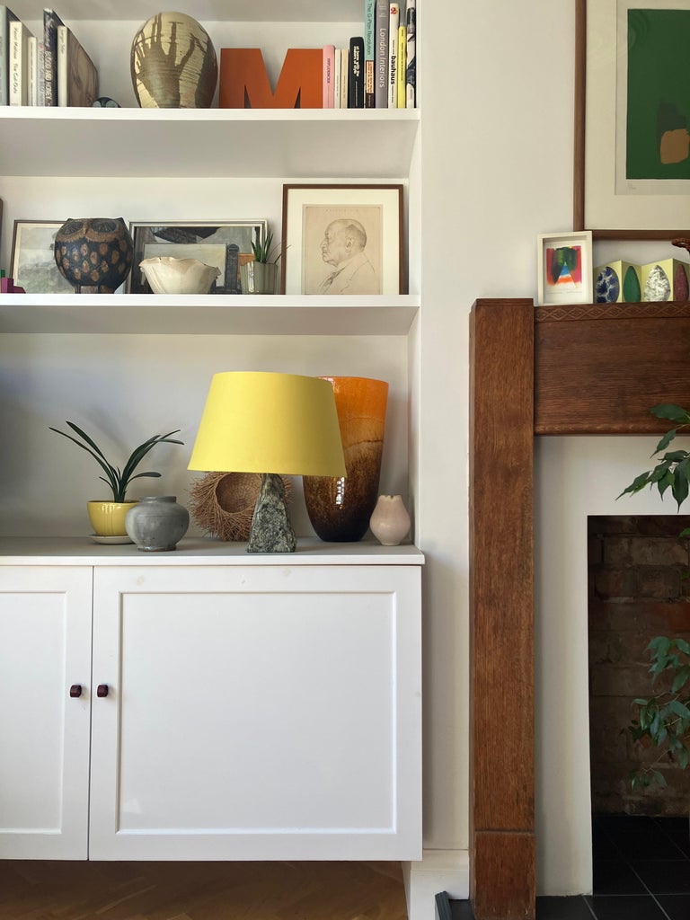 Midcentury Tilt Marble Stone Table Lamp Scottish For Sale at 1stDibs