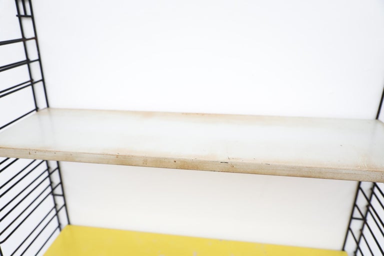 Midcentury Tomado White and Yellow Industrial Shelving Unit For Sale at ...