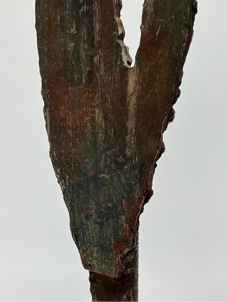 Mid-Century Torch Cut and Welded Steel Spear Sculpture For Sale at 1stDibs