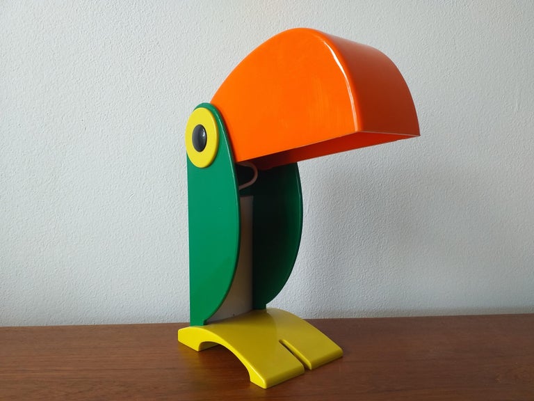 Midcentury Toucan Table Lamp for OTF Ferrari, Italy, 1960s at 1stDibs