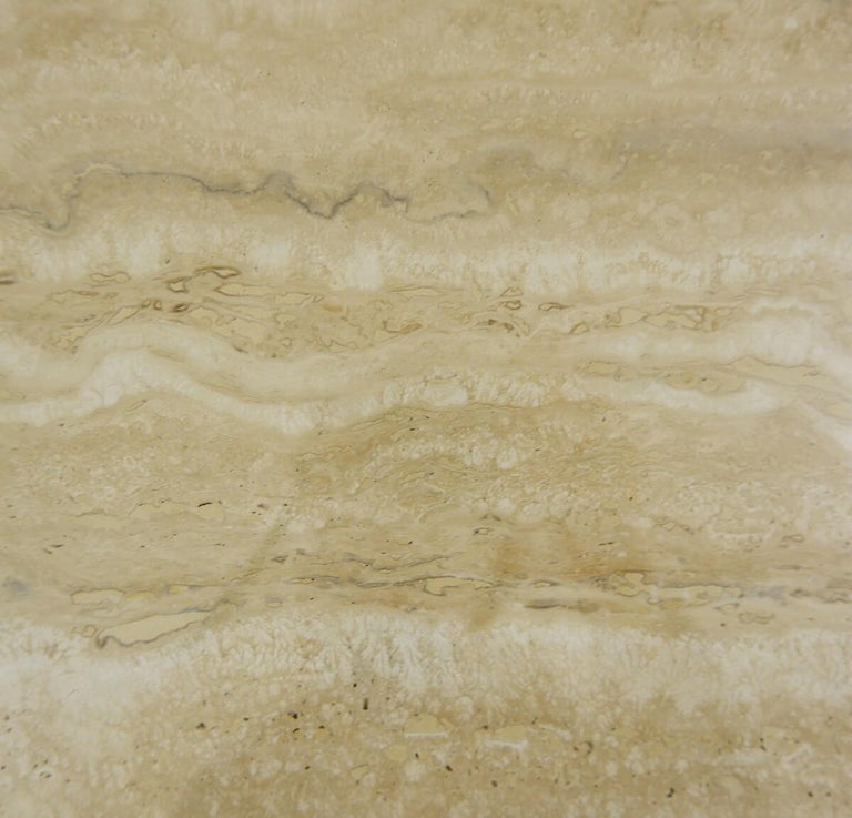 Mid-Century Travertine and Glass Coffee Table, 1970s For Sale at 1stDibs