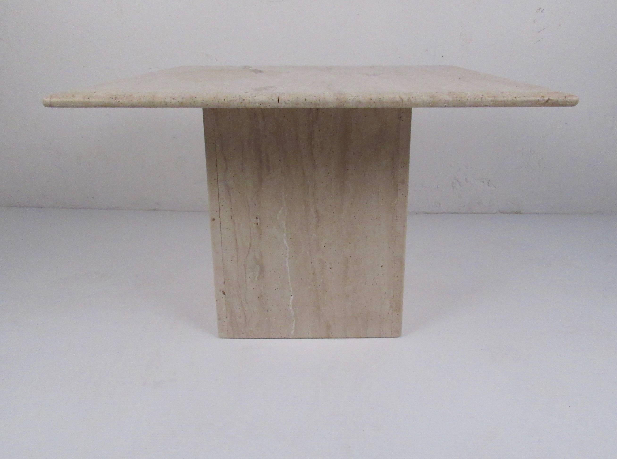Midcentury Travertine Coffee Table at 1stDibs | vintage travertine ...